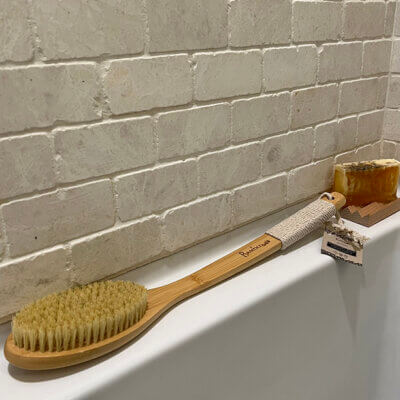 Dry Brush | Long Curved Handle | Vegan - Kaya Holistic